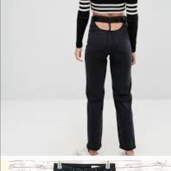 ASOS | Jeans | Asos High Waisted Plumbers Butt Crack Jeans Nwt 32 ...
